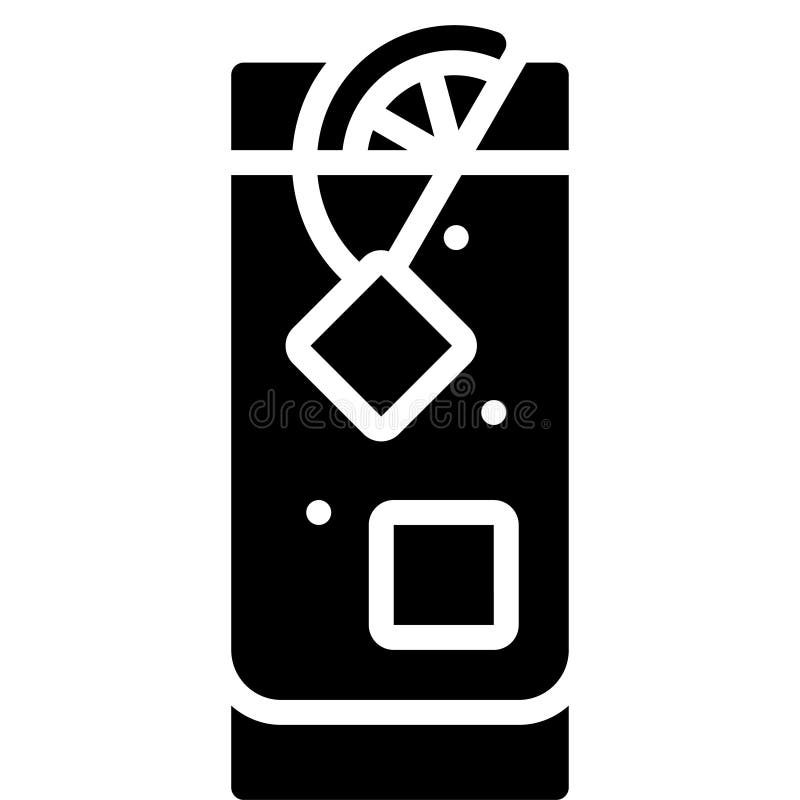 Highball Cocktail Icon, Alcoholic Mixed Drink Vector Stock Vector ...