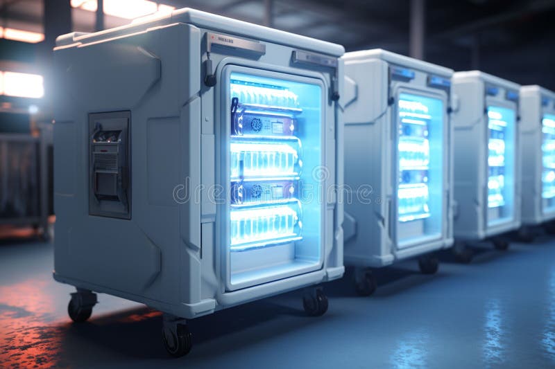 Highcapacity Chest Freezers for Additional Frozen Stock Illustration ...