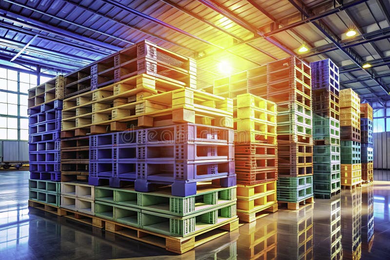 HighCapacity Plastic Pallet Storage Solution in a Modern Factory ...