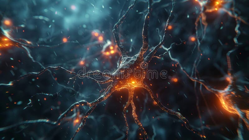 Highdefinition 3d Animation of Neuronal Activity, Showcasing Synapses ...