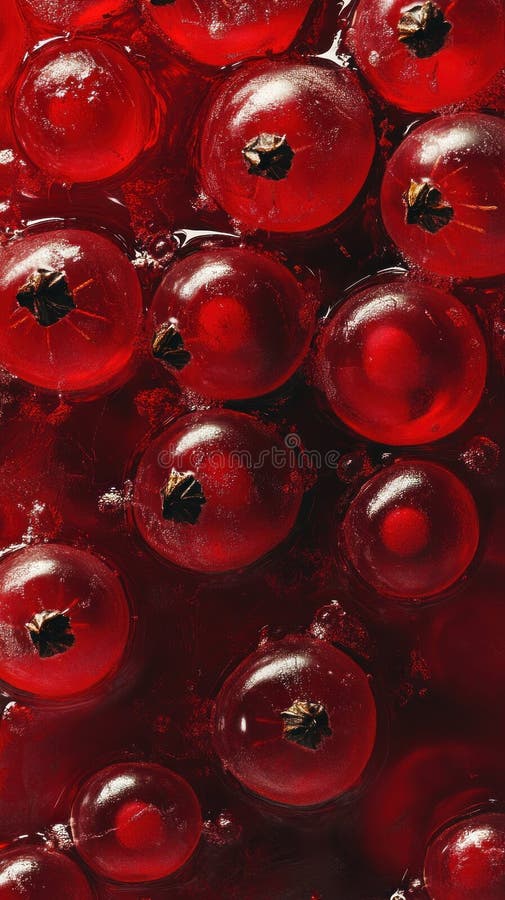 Highdetail Hyperrealistic Image of Ripe Red Currant Surface Stock ...