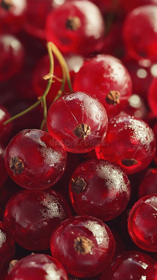 Highdetail Hyperrealistic Image of Ripe Red Currant Surface Stock ...