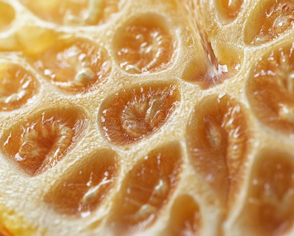 Highdetail Macro Rendering of Peach Pit Kernel Crosssection Stock ...