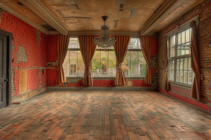 Highdynamicrange Image of an Elegant, Deserted Ballroom with a Decaying ...