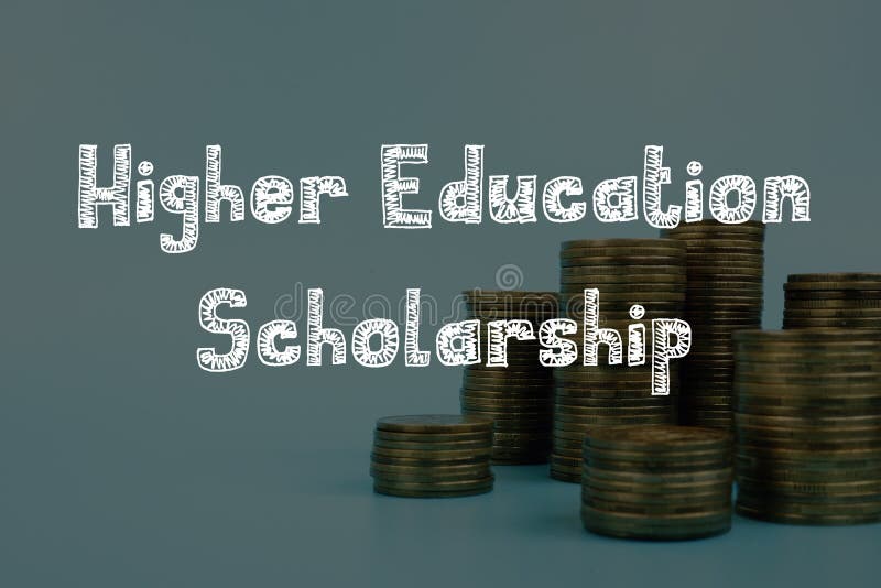 Higher Education Scholarship Inscription on the Page Stock Photo ...