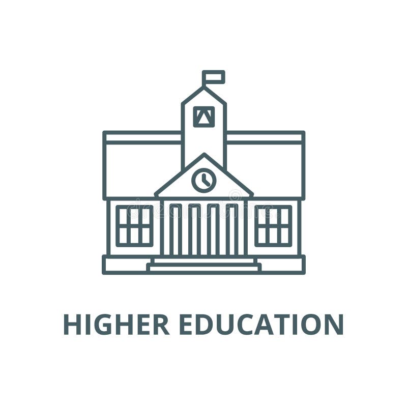 Higher Education Line Icon Concept. Higher Education Vector Linear ...