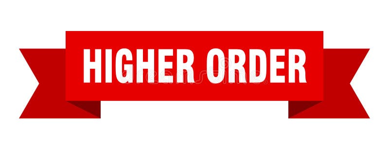 Higher order ribbon. stock vector. Illustration of graphic - 191266346