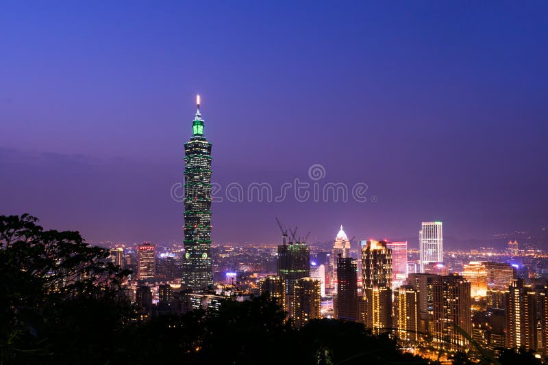 The Highest Building in Taiwan Editorial Photography - Image of lights ...