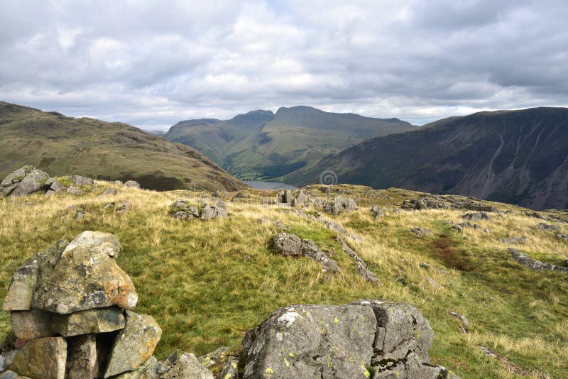 Highest Fells in England from Buckbarrow Stock Photo - Image of fields ...
