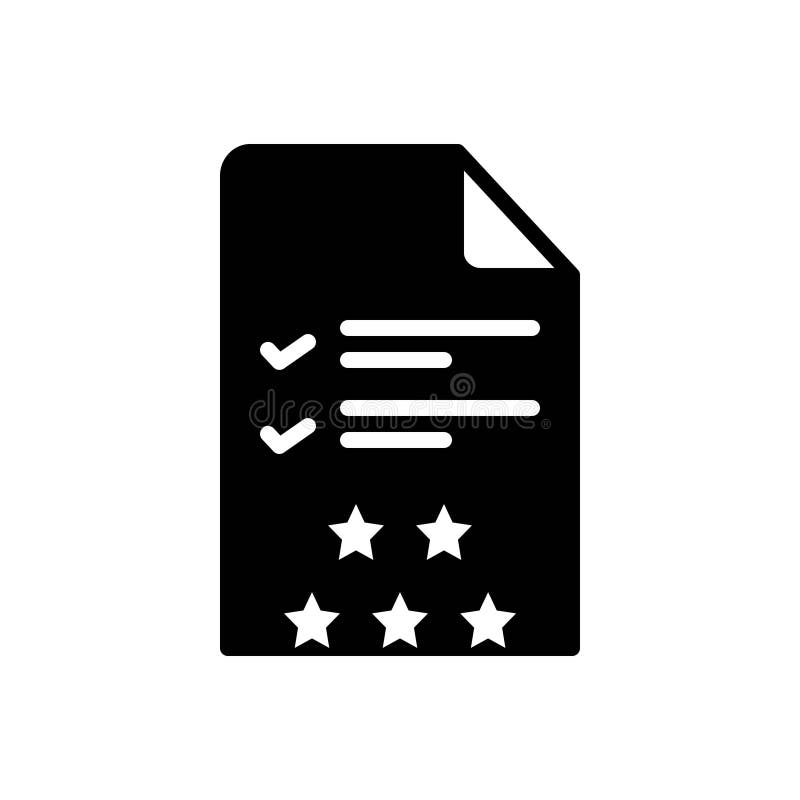 Black Solid Icon for Highest, Review and Success Stock Vector ...