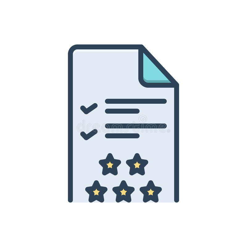 Color Illustration Icon for Highest, Review and Success Stock ...