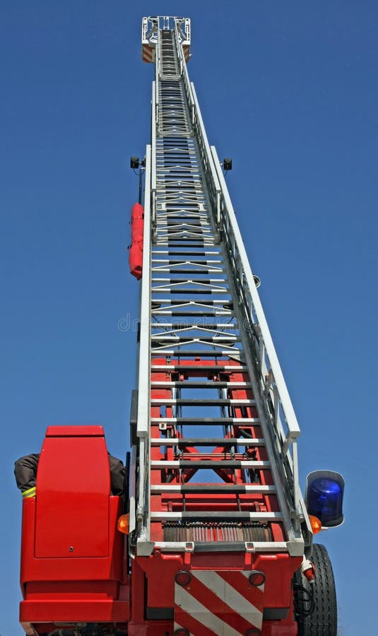 Platform of a Fire Truck during a Practice Session in the Firehouse ...