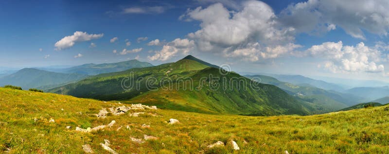 Highest Ukrainian Mountains Panorama Stock Photo - Image of forest ...