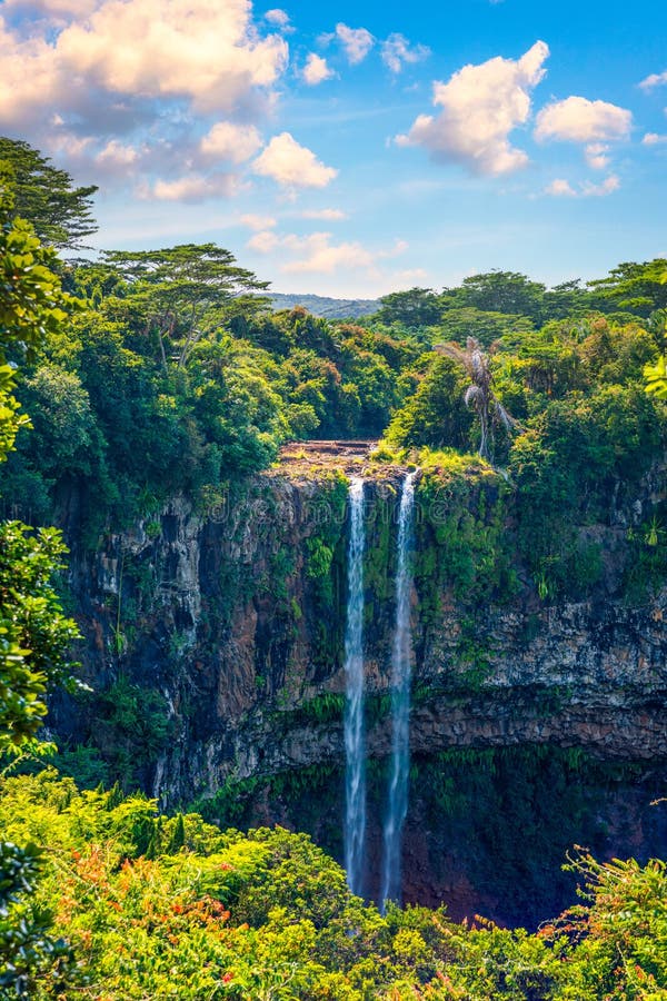 The Highest Waterfall on the Island of Mauritius is Chamarel, Whose ...