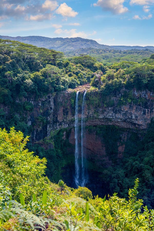 The Highest Waterfall on the Island of Mauritius is Chamarel, Whose ...