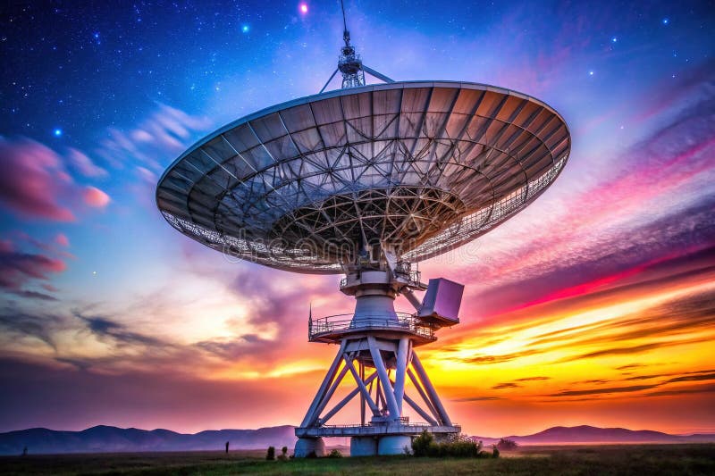 HighGain Satellite Dish Earth Station Enabling Global Communication and ...