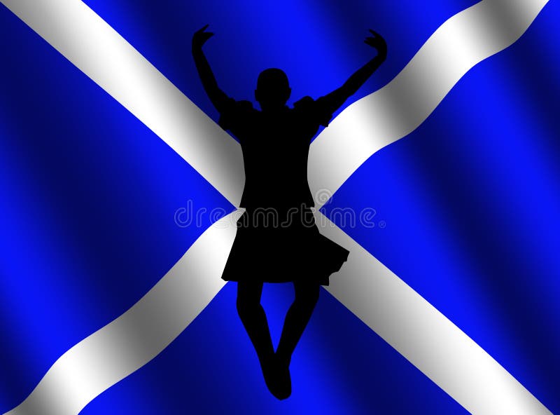 Highland dancer on map stock vector. Illustration of scottish - 3146662