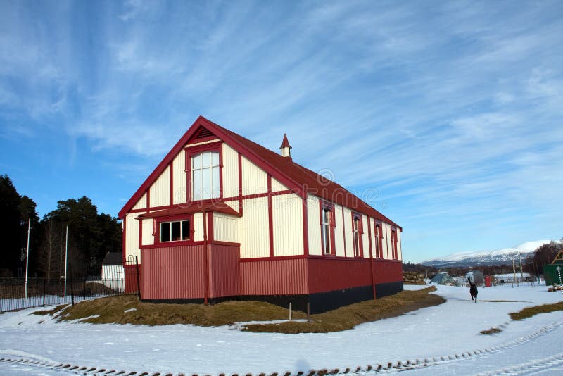 Highland Folk Museum stock image. Image of snow, building - 13534121