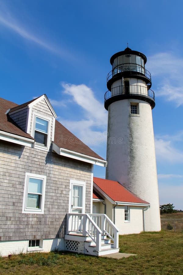Highland Lighthouse Cape Cod Stock Image - Image of port, highland ...