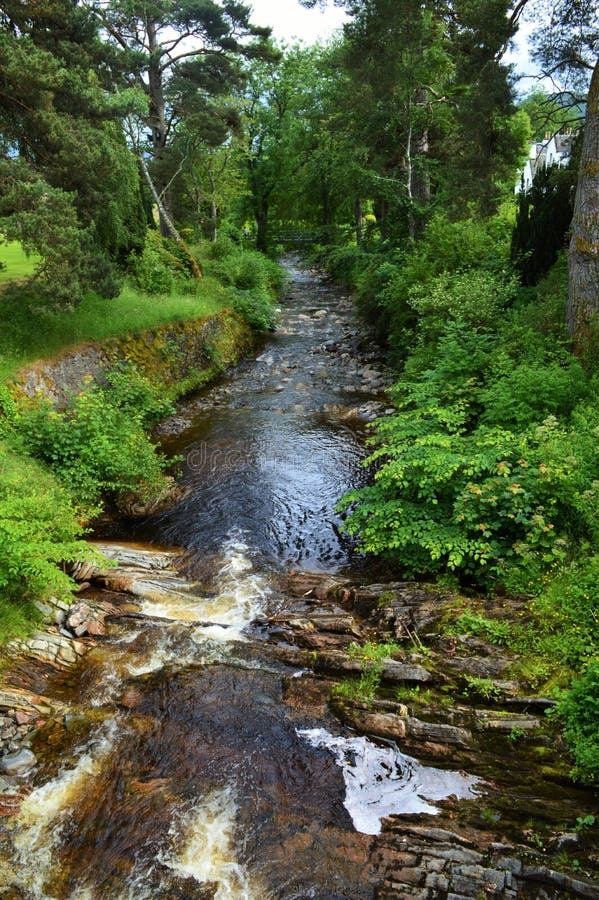Highland Stream in Scotland Stock Photo - Image of stream, foliage ...