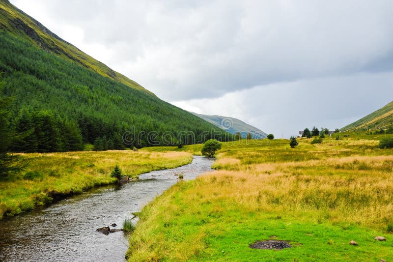 Highland valley stock image. Image of scotland, glen - 10858375