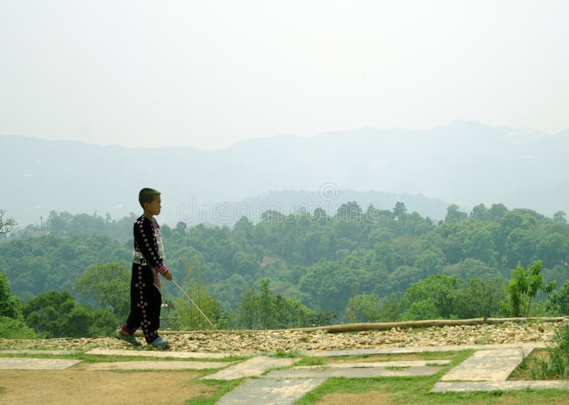 Highlander Boy in the Mountain Editorial Stock Photo - Image of ...