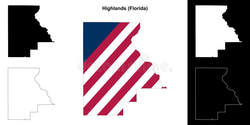 Highlands outline map stock vector. Illustration of detailed - 323866468