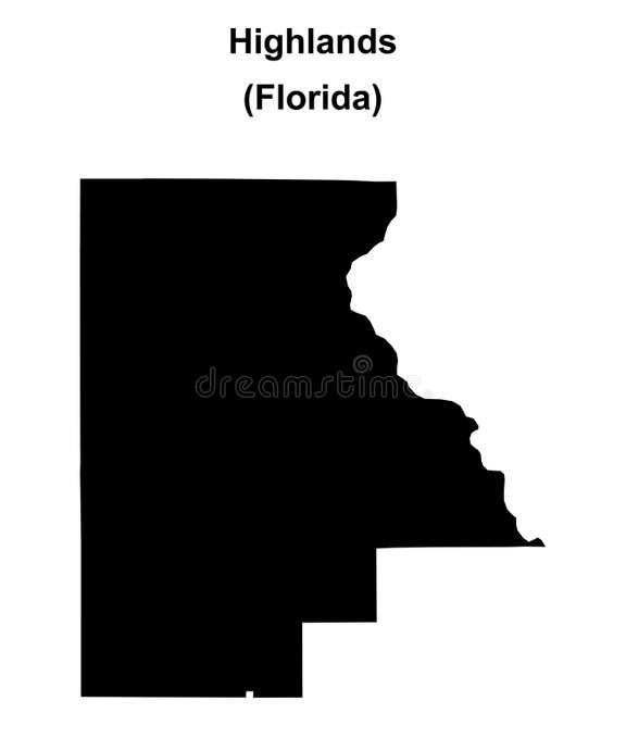 Highlands outline map stock vector. Illustration of design - 357889188