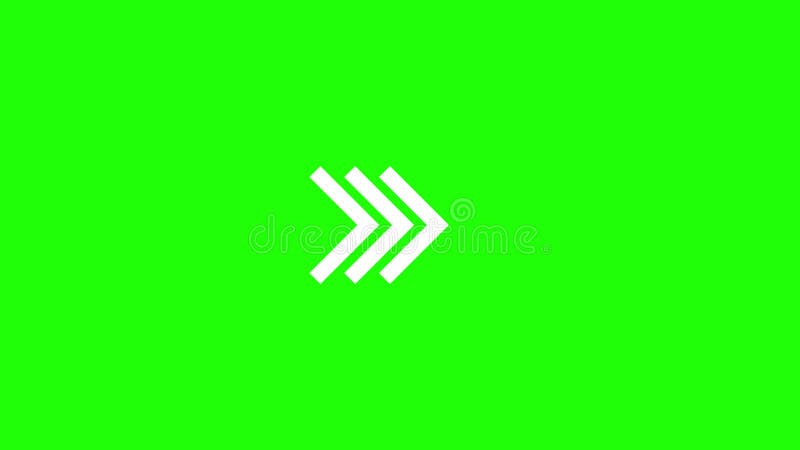 Highlight Arrow Shape Elements of Motion Graphics with Green Screen. Arrow Pointing To the Right ...