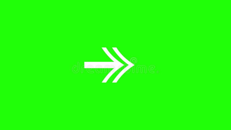 Highlight Arrow Shape Elements of Motion Graphics with Green Screen. Arrow Pointing To the Right ...