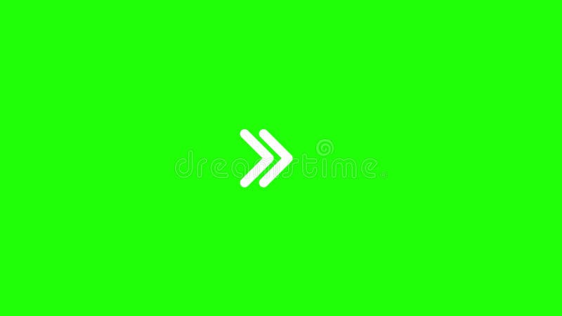Highlight Arrow Shape Elements of Motion Graphics with Green Screen. Arrow Pointing To the Right ...
