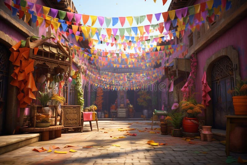 Highlight the Beauty of Holi Decorations with a Stock Illustration ...