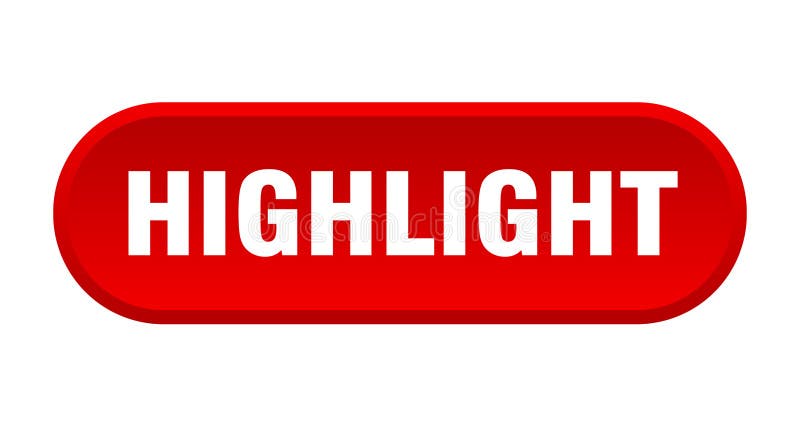 Highlight Button. Sticker. Banner. Rounded Glass Sign Stock Vector ...