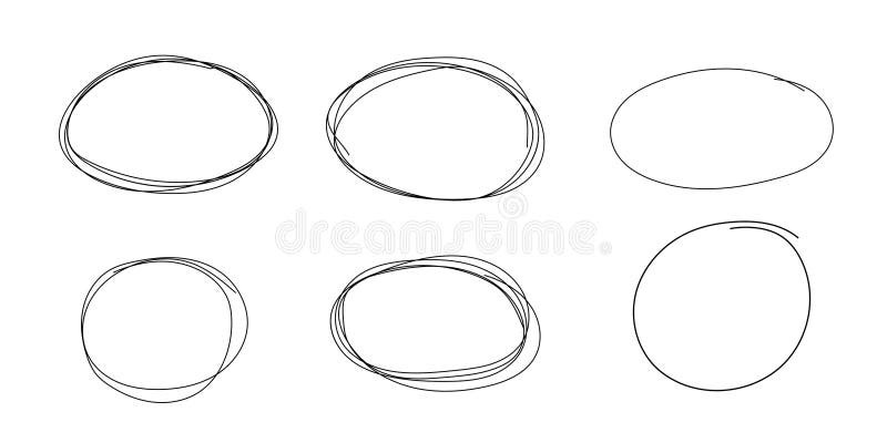 Highlight Circle Frame Cadre, Circle Doodle Scribble Round Circles for ...