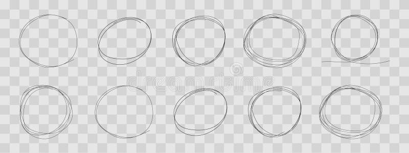 Highlight Circle Frame Cadre, Circle Doodle Scribble Round Circles for ...