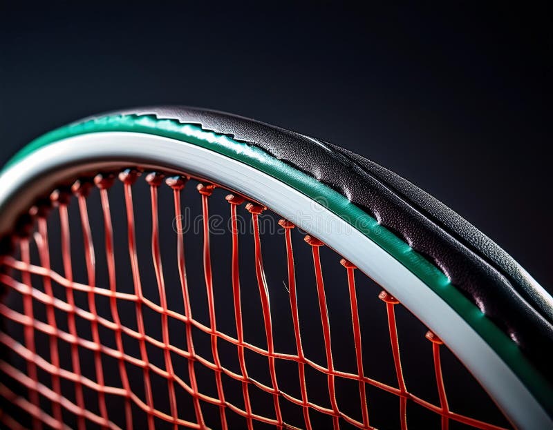 Highlight the Curve of a Tennis Racket Frame with a Macro Shot Stock ...
