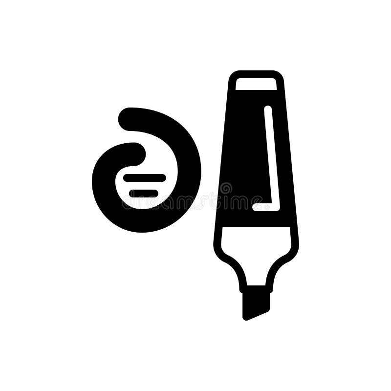 Black Solid Icon for Highlight, High Point and Main Stock Illustration ...