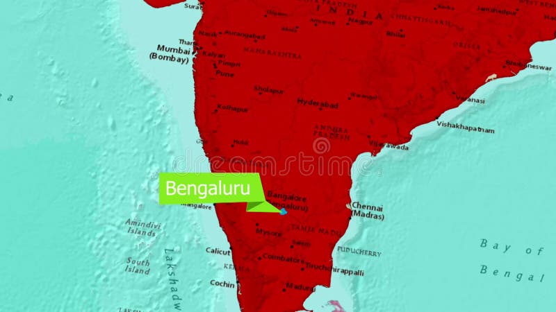 Highlight the Important City of Bangalore in the Map of India Stock ...