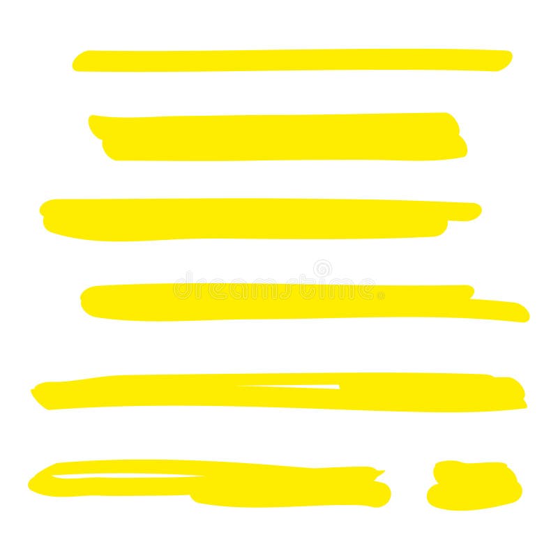 Highlight Indicator. Highlight Yellow Strokes Stock Illustration ...