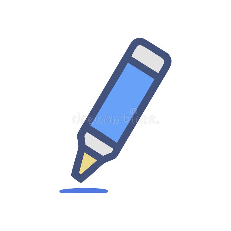 Highlight Marker Icon for Emphasis Stock Vector - Illustration of book ...