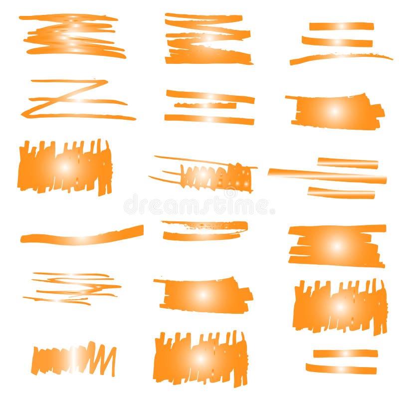 Highlight marker lines. stock vector. Illustration of highlighter ...