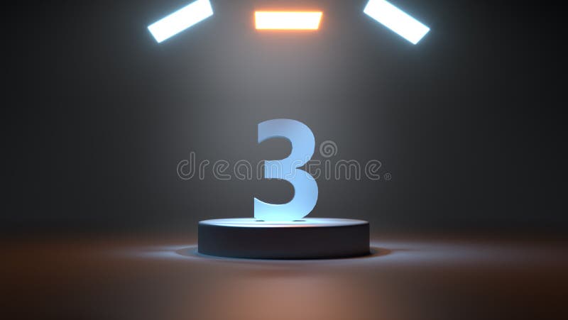 Highlight Number Three on the Ceremonial Stage Stock Illustration ...