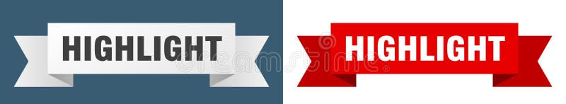 Highlight Ribbon. Highlight Isolated Paper Sign. Banner Stock Vector ...