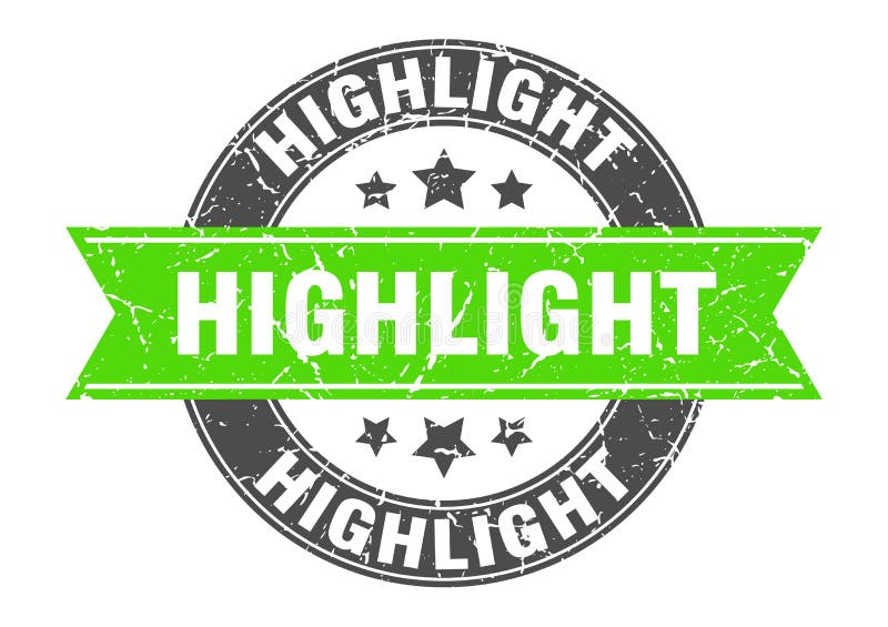 Highlight Round Stamp with Ribbon. Label Sign Stock Vector ...