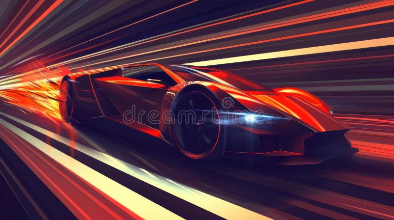 Highlight the Sharp Dynamic Lines of a Concept Sports Car Emphasizing ...