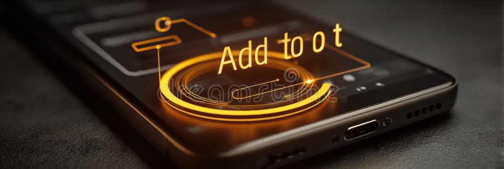 Highlight of a Smartphone Displaying an Interactive User Interface for Adding Items To a List ...