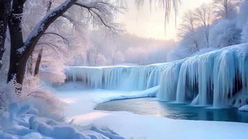 Highlight Snowy and Icy Terrains, Showcasing the Magic of Winter Stock ...