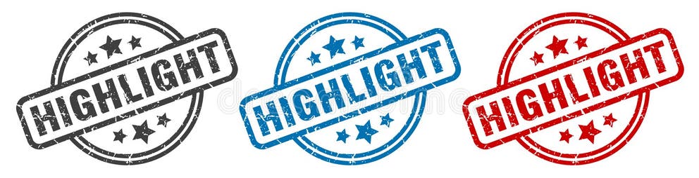 Highlight Stamp. Highlight Round Isolated Sign Stock Vector ...