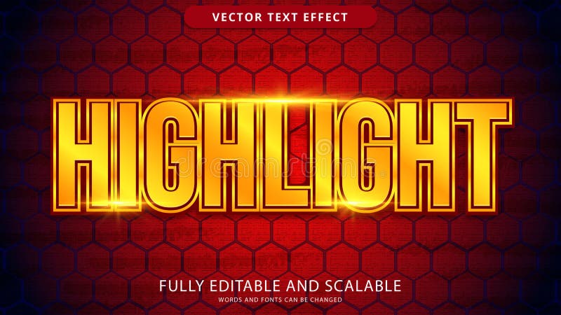 Highlight Text Effect Editable Eps File Stock Vector - Illustration of ...