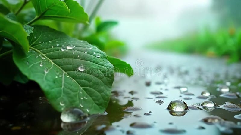 Highlight the Transformative Power of Rain on Nature Stock Footage ...